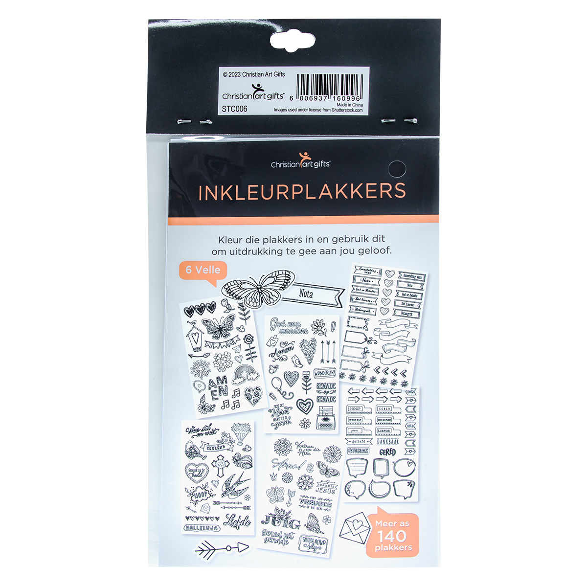 6 Inkleur Plakker Bladsye
